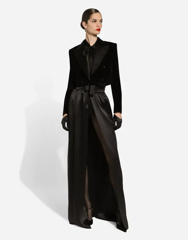 Dolce & Gabbana Silk Chiffon Shirt With Pussy-bow - Black