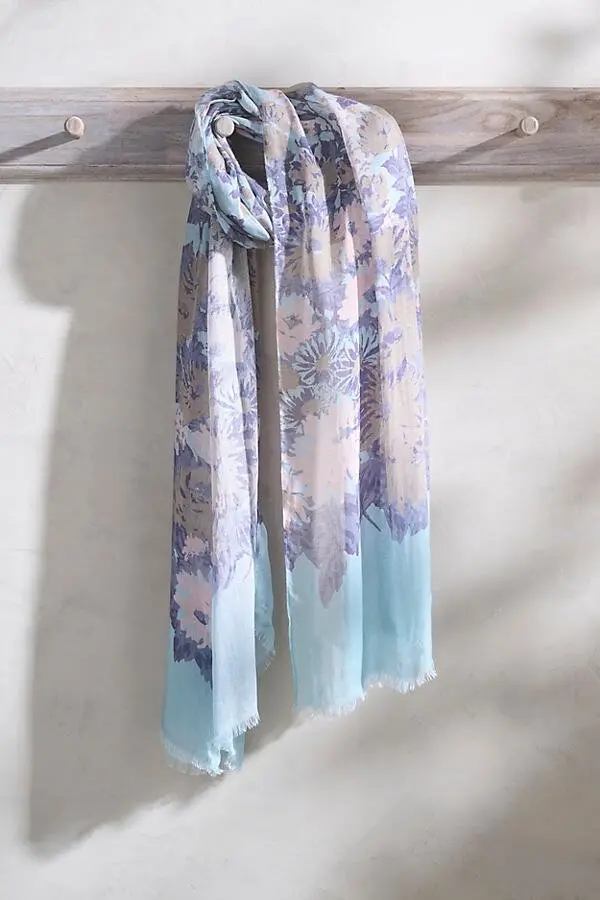 ELIZABETH GILLETT Tess Floral Scarf - Mint