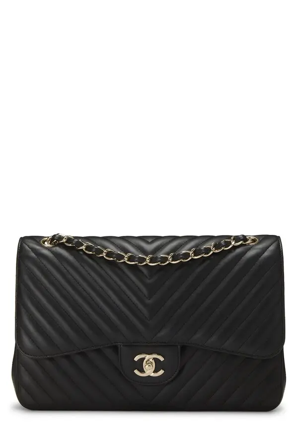 Chanel Chevron Lambskin Double Flap