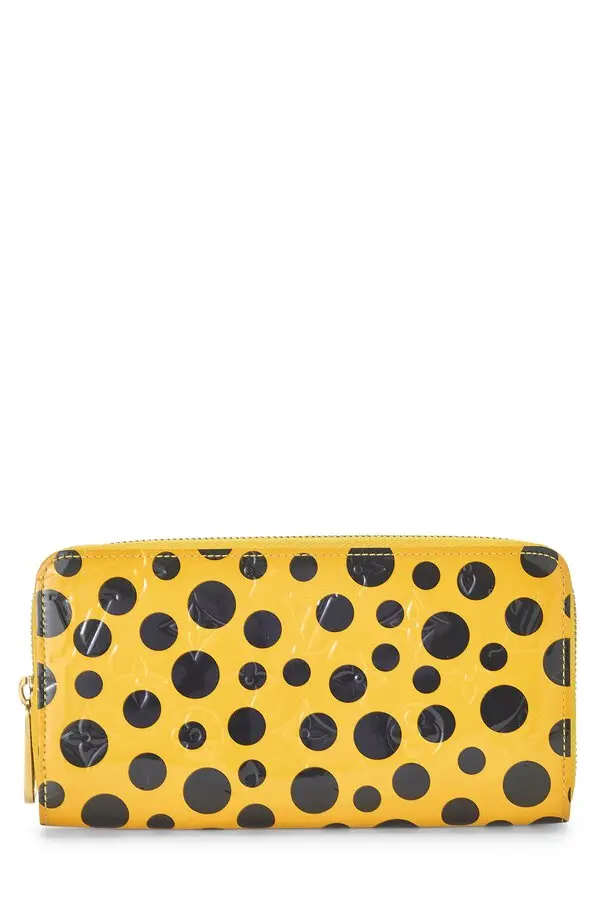 LOUIS VUITTON Yayoi Kusama X Vernis Monogram Zippy Wallet - Yellow