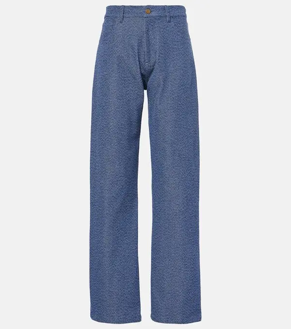Tove Axel Cotton-blend Straight Pants - Black
