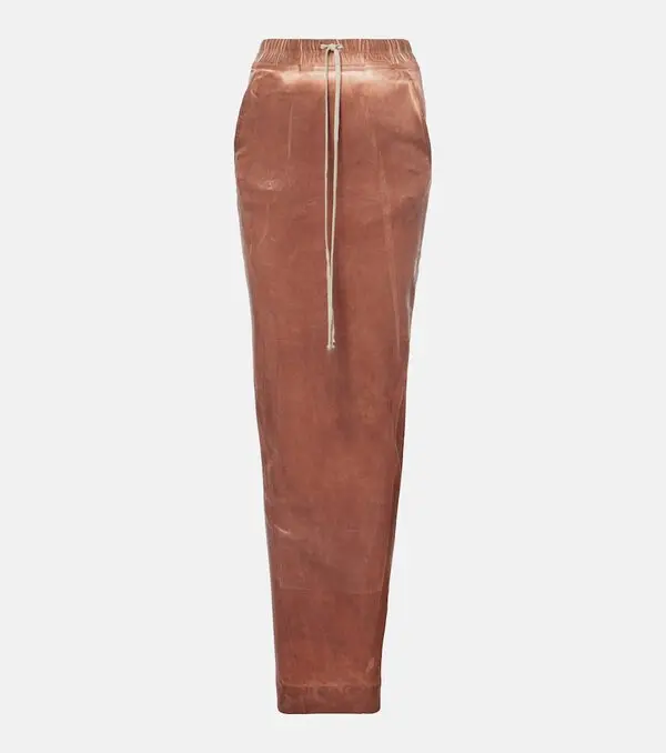 Rick Owens Denim Maxi Skirt - Brown