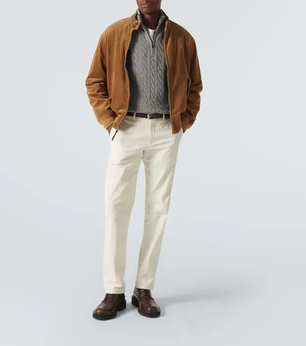 Polo Ralph Lauren Cable-knit Wool And Cashmere Half-zip Sweater - Grey