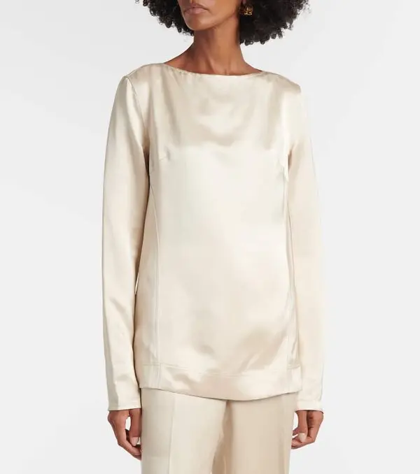 TOTEME Satin Top - Beige
