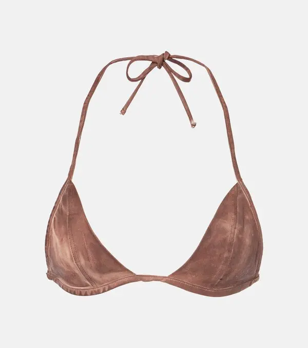 Rick Owens Denim Bra Top - Brown