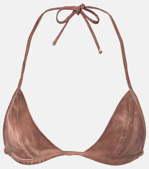 Rick Owens Denim Bra Top - Brown