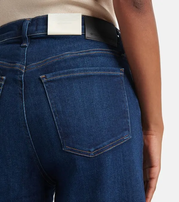 Citizens Of Humanity Lyra Cropped High-rise Wide-leg Jeans - Blue