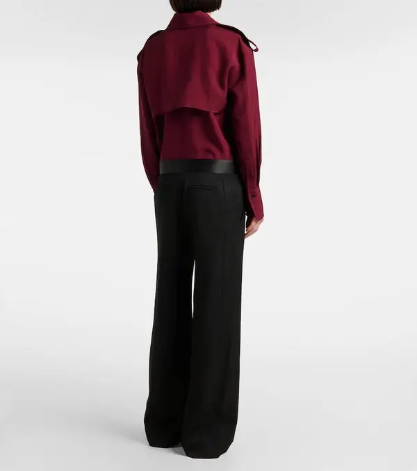 Victoria Beckham Side Panel Wide-leg Trousers
