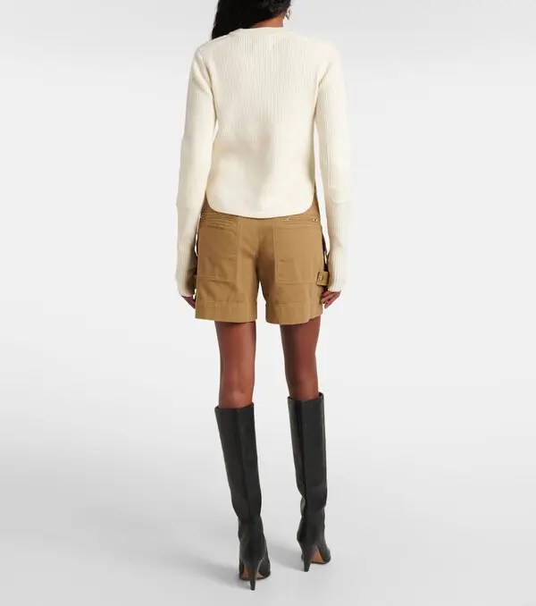 MARANT ETOILE Gabyne Ribbed-knit Sweater - White