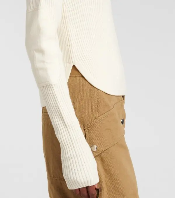 MARANT ETOILE Gabyne Ribbed-knit Sweater - White