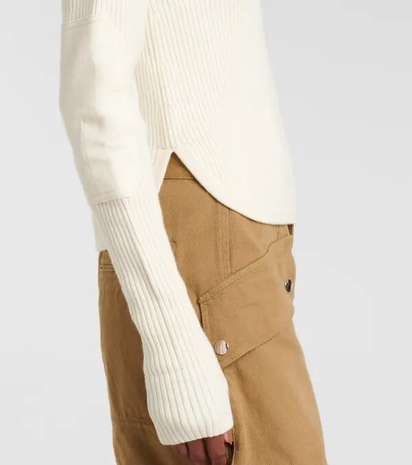 MARANT ETOILE Gabyne Ribbed-knit Sweater - White
