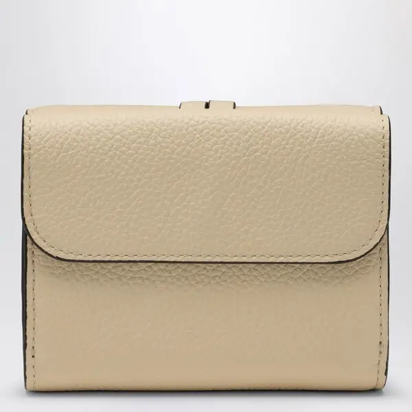 Chloé Alphabet Small Trifold Beige Wallet