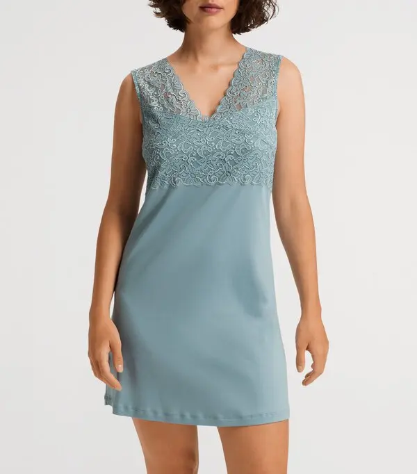 Hanro Cotton Lace-trim Moments Nightdress