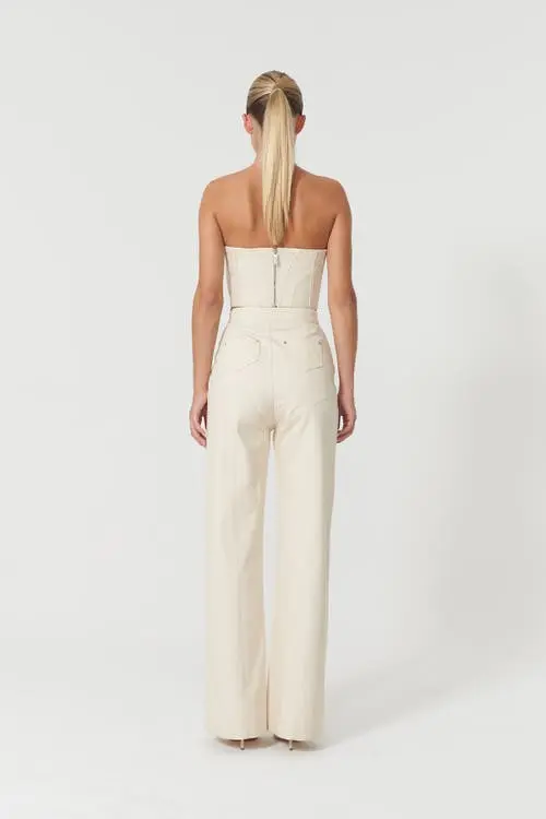 JENDUE Chaby Strapless Corset Crop Top
