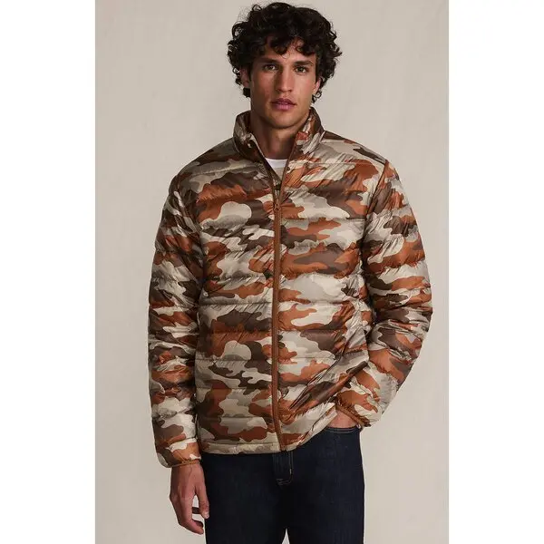 LANDS' END Wanderweight Ultralight Packable Down Jacket - Warm Cinnamon Camo