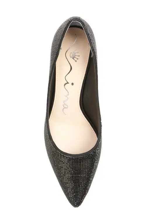 Nina Pointed Toe Pump - Black