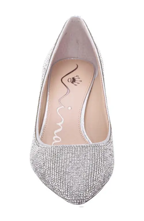Nina Pointed Toe Pump - True Silver