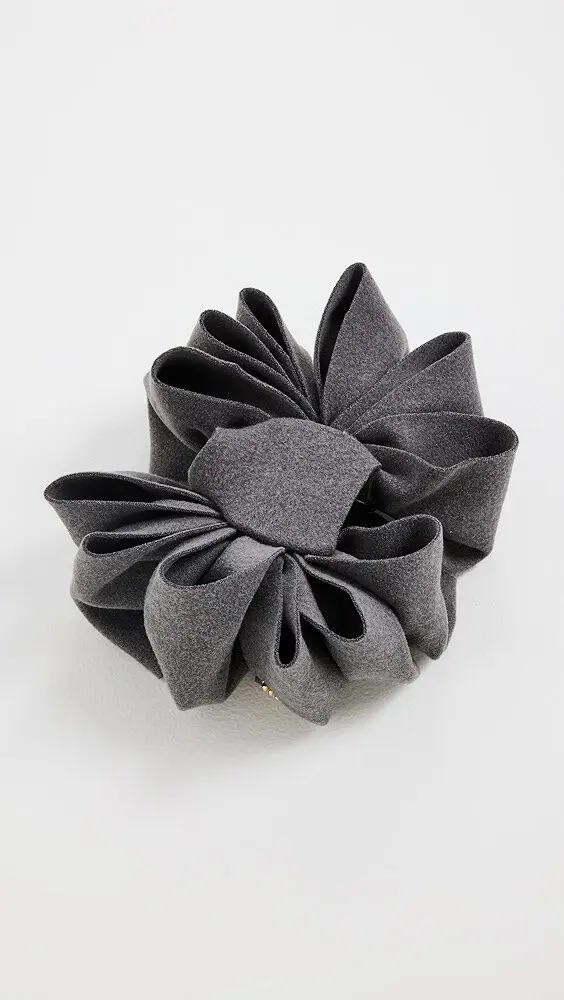 Lele Sadoughi Rita Ribbon Claw Clip - Charcoal | Editorialist