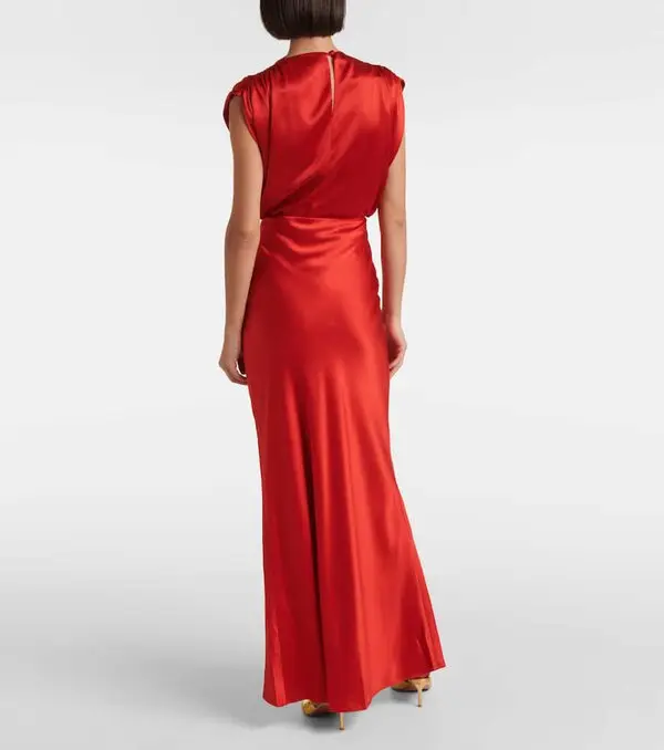 THE SEI Silk Satin Maxi Skirt