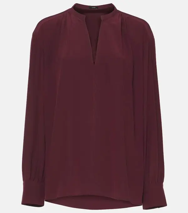 JOSEPH Blondel Silk Blouse - Red