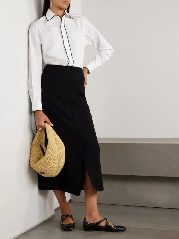SEBLINE Embroidered Cotton-poplin Shirt