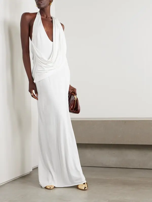 Magda Butrym Asymmetric Draped Gown