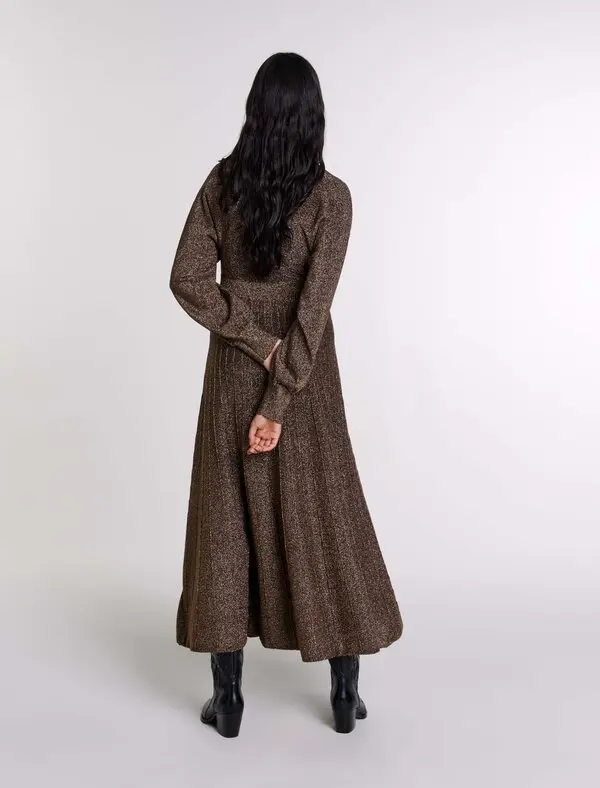 Maje Shiny Knit Maxi Dress