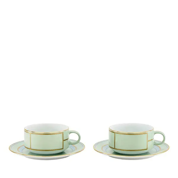 GINORI 1735 Colonna Diva Tea Set For 2 - Verde