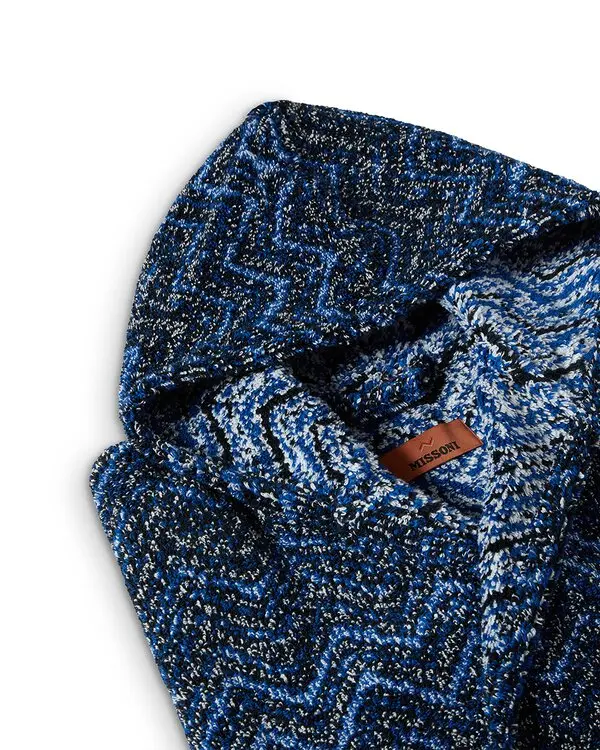 Missoni Azul Hooded Chevron Bathrobe - Blue Multi
