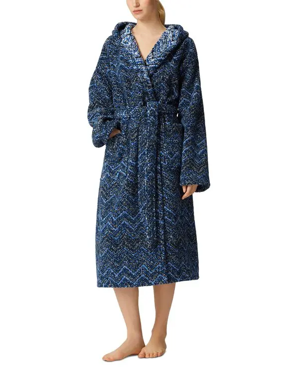 Missoni Azul Hooded Chevron Bathrobe - Blue Multi