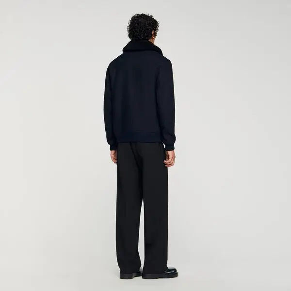 Sandro Zip-up Jacket - Navy Blue