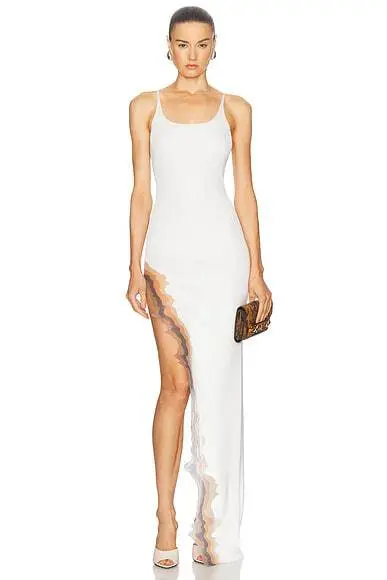 GRACE LING Flame Slit Maxi Dress