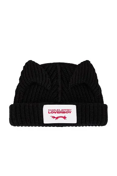 CHARLES JEFFREY Chunky Ears Beanie - Black