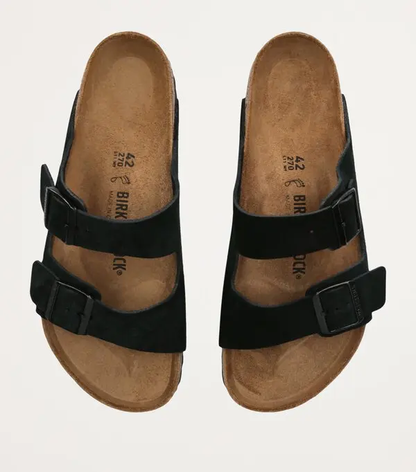 BIRKENSTOCK Arizona Suede Sandals - Black