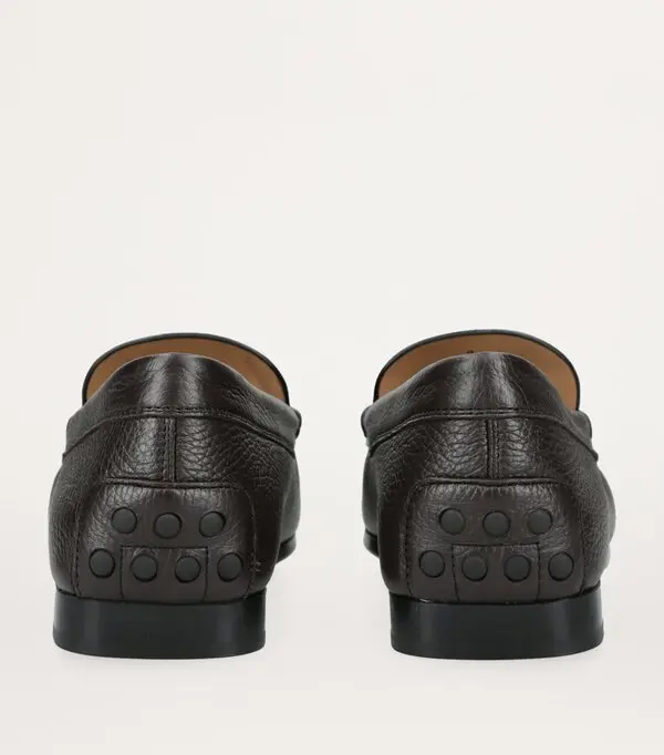 TOD'S Leather Gomma Loafers - Brown