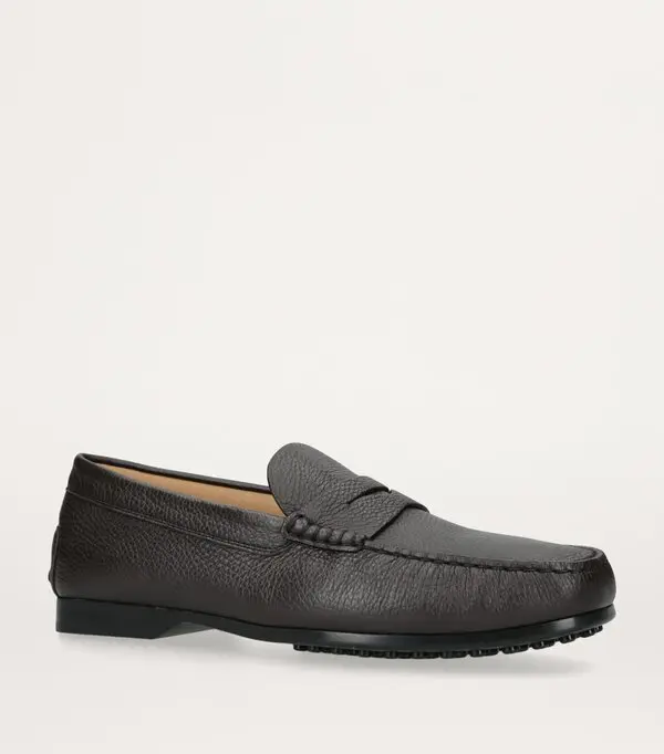 TOD'S Leather Gomma Loafers - Brown