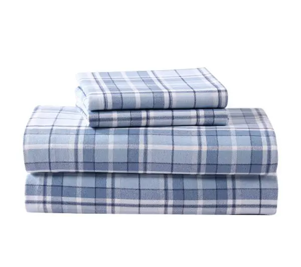 Laura Ashley Mulholland Plaid Blue King Sheet S Et - One-color