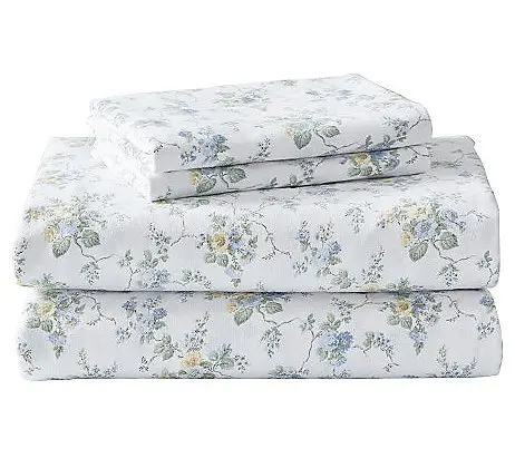 Laura Ashley Le Fleur Blue Queen Sheet Set