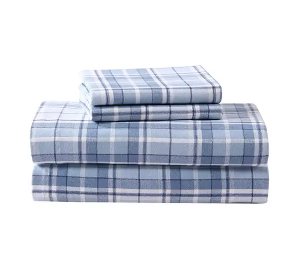 Laura Ashley Mulholland Plaid Blue Full Sheet S Et - One-color