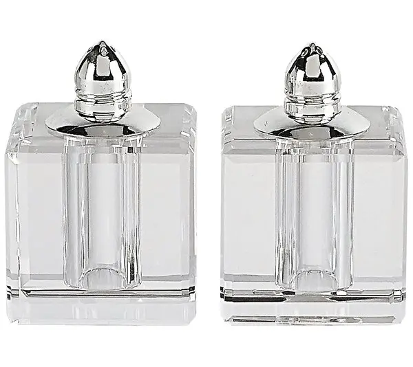 BADASH CRYSTAL Crystal Salt & Pepper Shakers Vitality Platinum - One-color