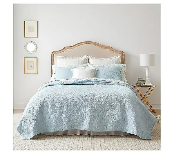 Laura Ashley Felicity Blue Twin Quilt-sham Set - One-color