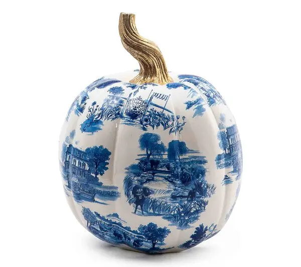 MACKENZIE-CHILDS Small Toile Pumpkin - One-color