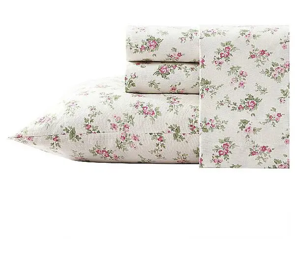 Laura Ashley Audrey Pink Twin Sheet Set - One-color
