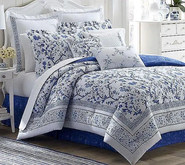 Laura Ashley Charlotte Blue Twin Duvet Cover Se T - One-color