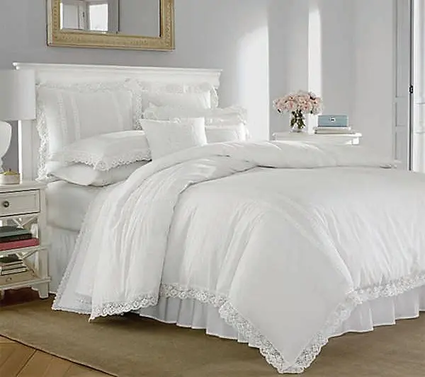 Laura Ashley Annabella White Twin Duvet Cover S Et - One-color