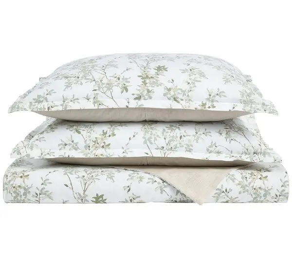 Laura Ashley Lindy Green Twin Duvet Cover Set - One-color