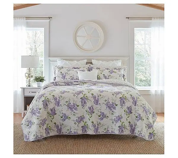 Laura Ashley Keighley Purple Twin Quilt-sham Se T - One-color