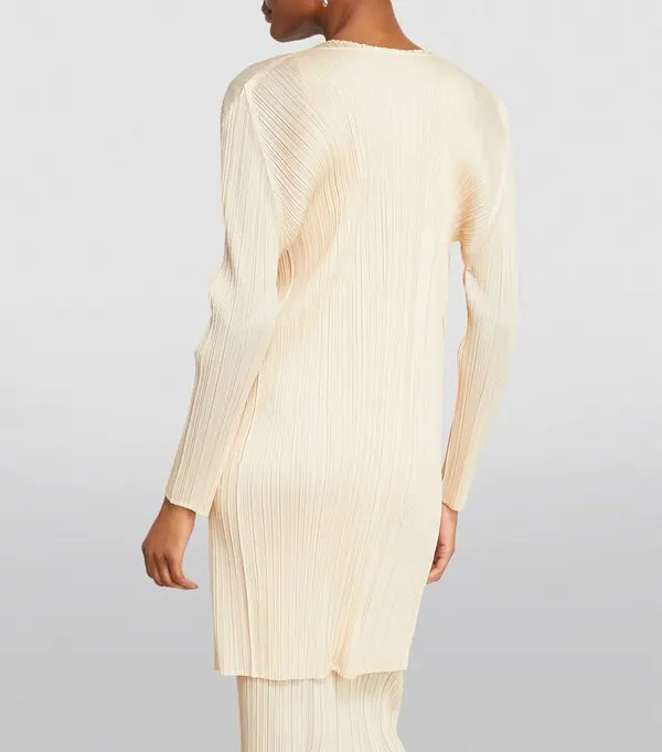 Issey Miyake Pleated Long Cardigan