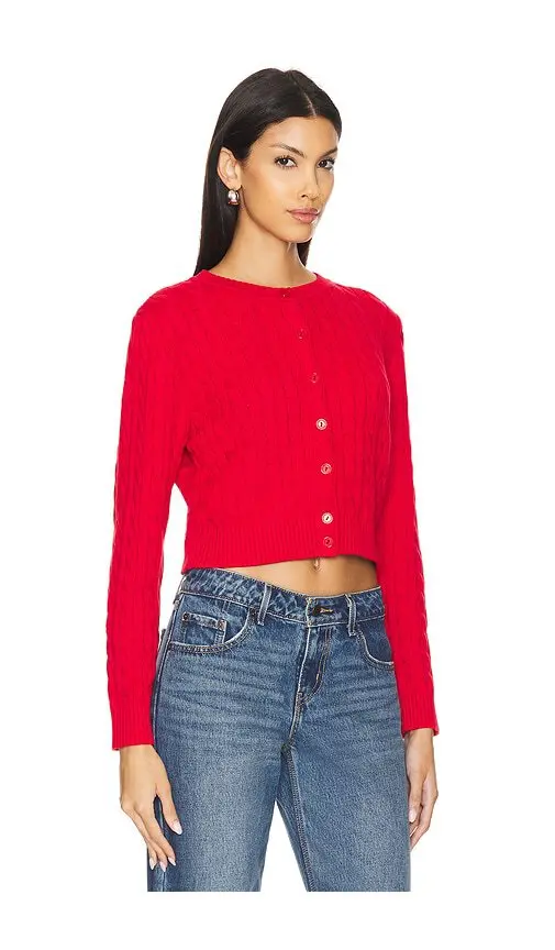 Frankies Bikinis Dudley Cable Knit Cardigan