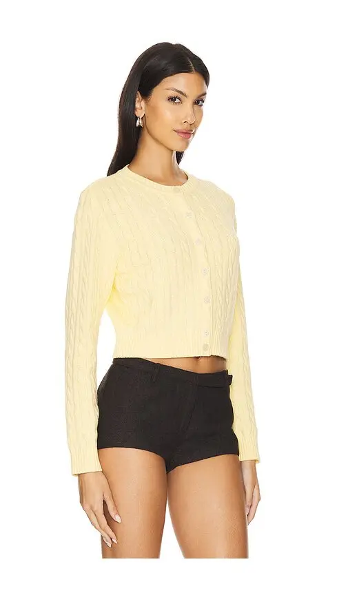 Frankies Bikinis Cable Knit Cardigan - Vanilla Sugar